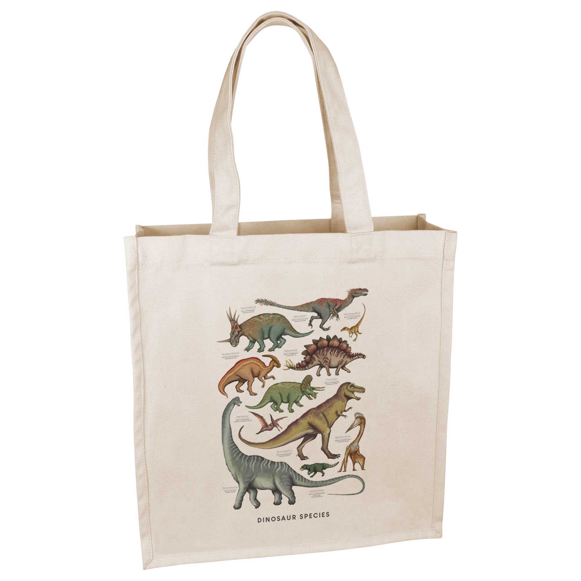Dinosaur Species Canvas Tote Bag