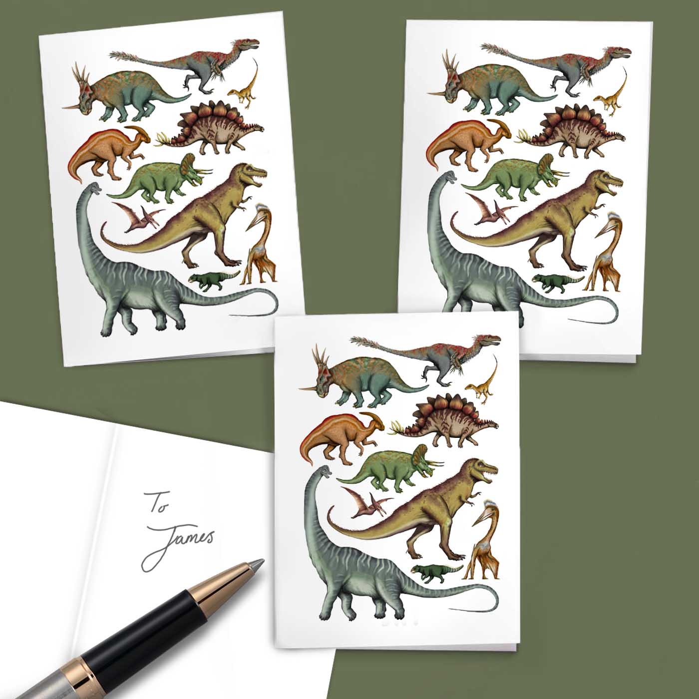 Dinosaur Species 4 x Gift Tags